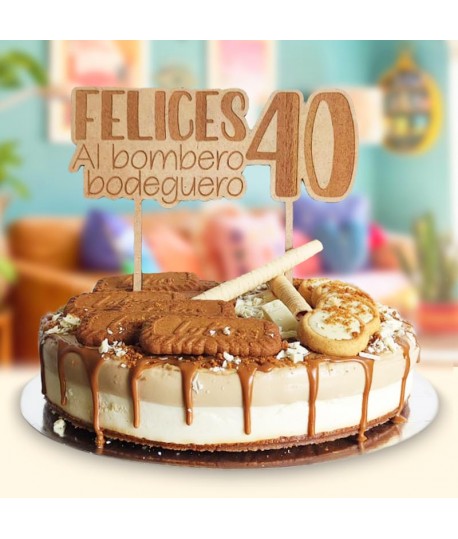 CAKE TOPPER DE MADERA EDAD | DECORACIÓN PARA TARTA | ALEGRÍA ESTUDIO