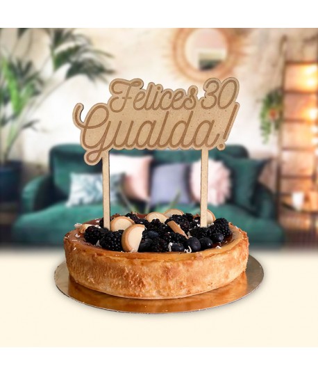 CAKE TOPPER CLASSIC | TOPPER DE MADERA | ALEGRÍA ESTUDIO