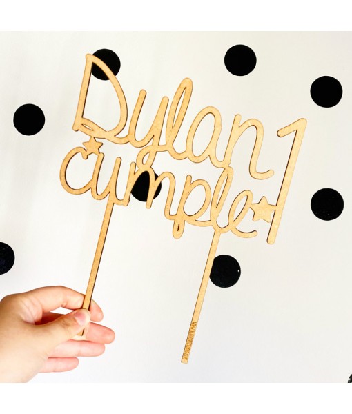 CAKE TOPPER ESTRELLAS | TOPPER DE MADERA | ALEGRÍA ESTUDIO